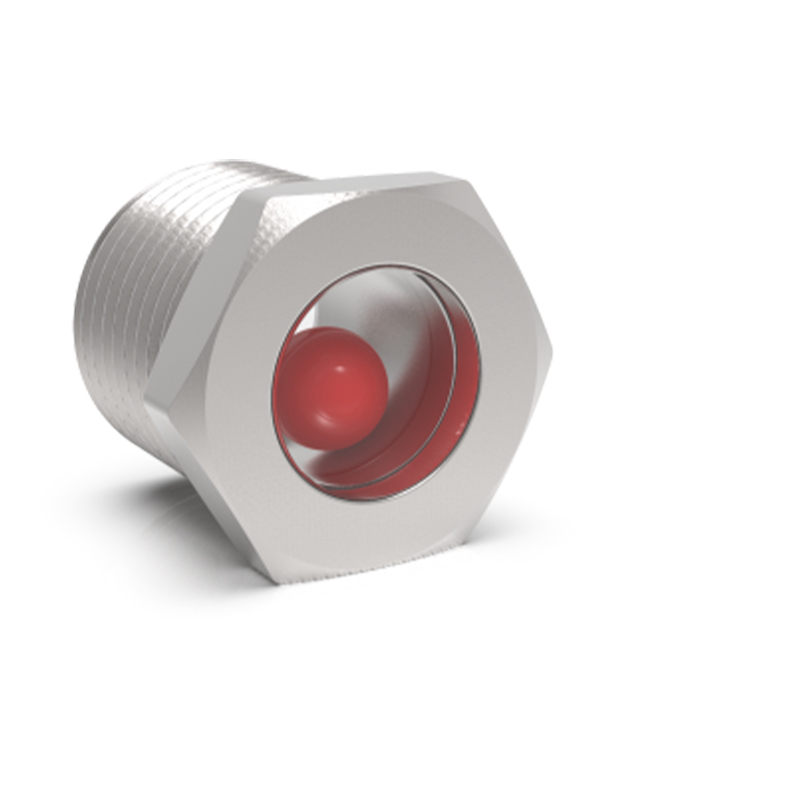 1/2" MPT Nickel Plate Steel Thread 750 PSI 300°F Fused Lens Sight Glass ...