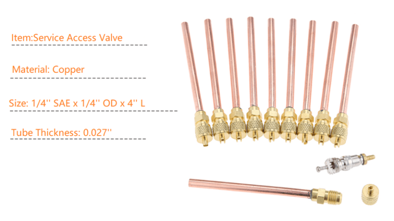 1/4’’ SAE Service Access Valve with Core & Cap Stem Remover - Fanovo ...